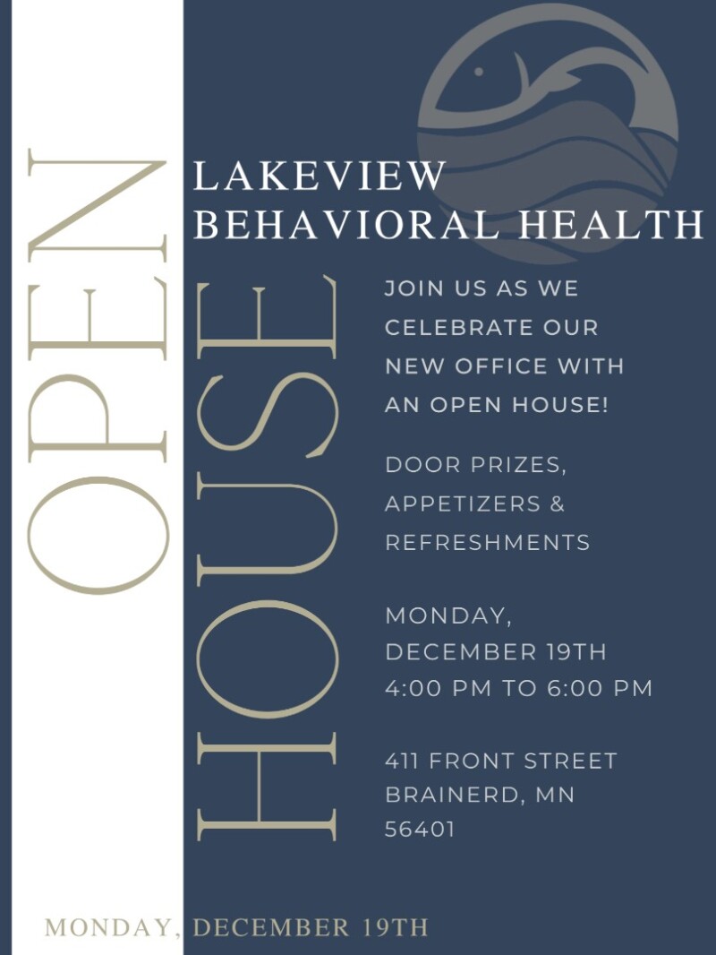 Open House at Lakeview Behavioral Health on December 19th in Brainerd ...