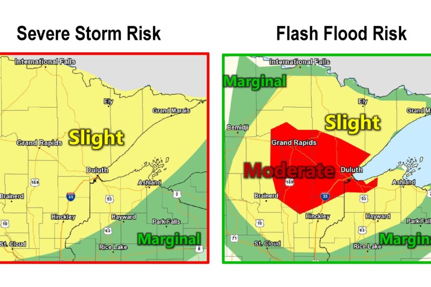 Severe thunderstorms, flash flooding possible Wednesday - Duluth News ... Severe thunderstorms, flash flooding possible Wednesday - Duluth News ...