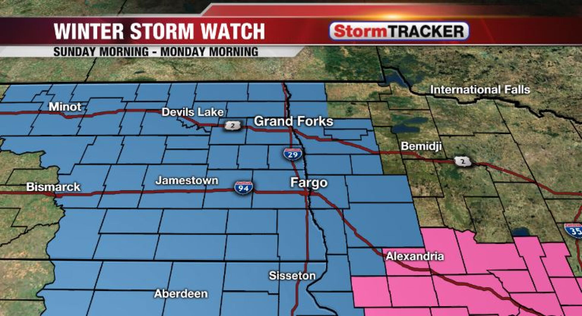 Winter Storm Watch for Sunday - InForum | Fargo, Moorhead and West ...