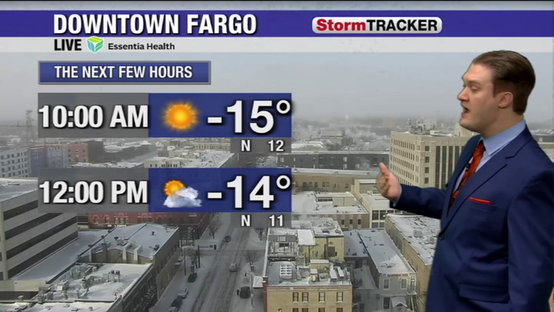 Staying frigid as clouds fully clear out going into the afternoon ...