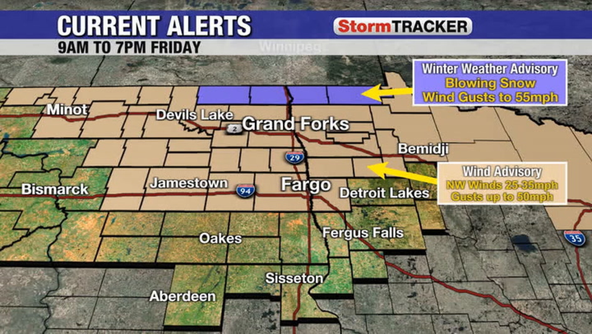 Tracking strong winds and a few flakes for Friday - InForum | Fargo ...