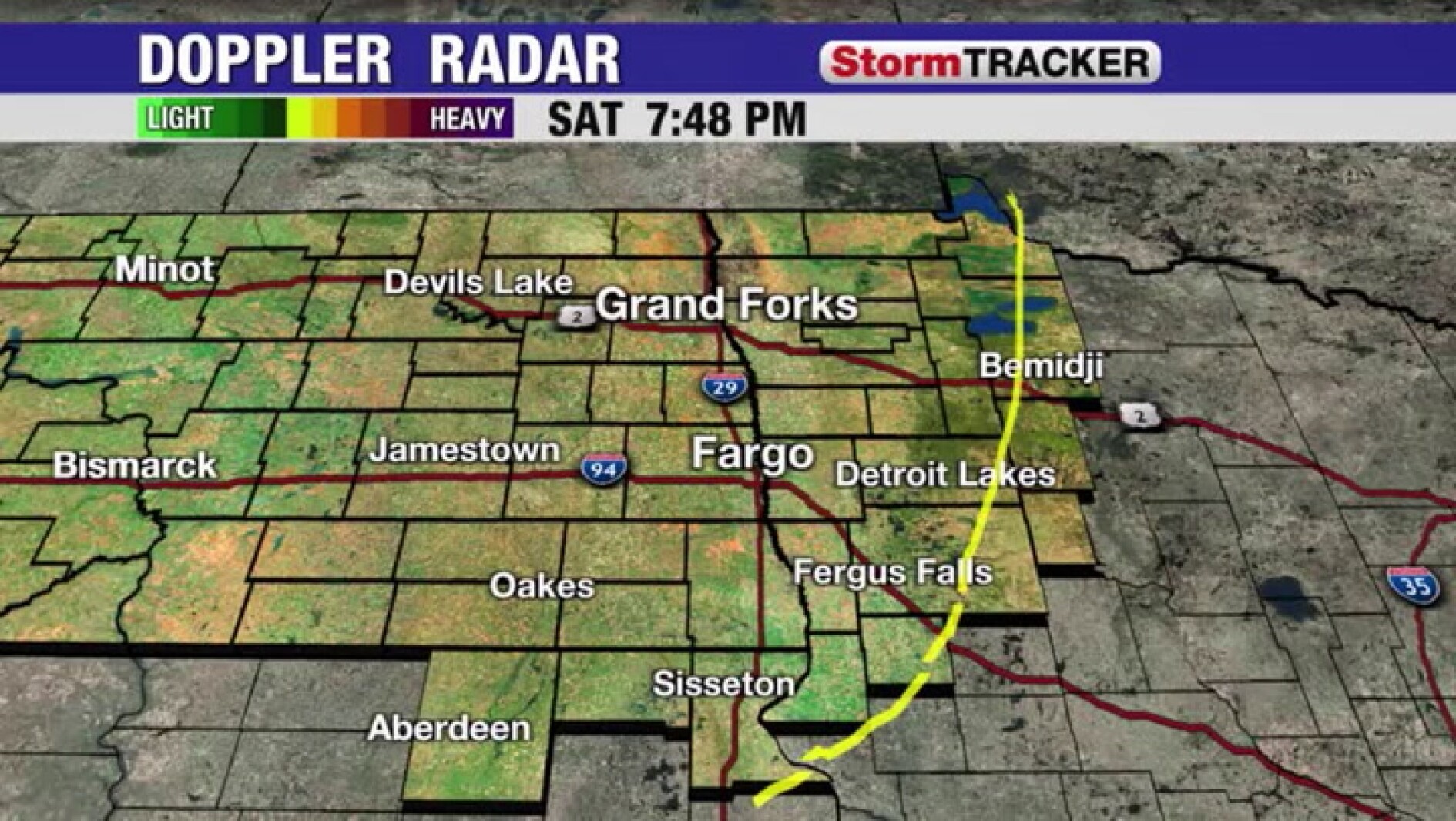 Tracking departing storms, followed by cool and breezy weather tomorrow ...