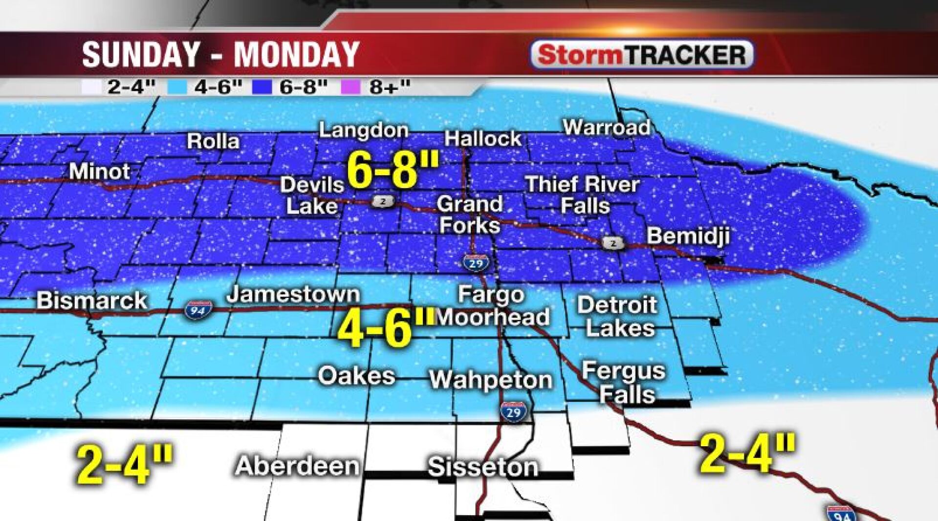 Heavy Snow & Gusty Winds Develop Sunday - InForum | Fargo, Moorhead and ...