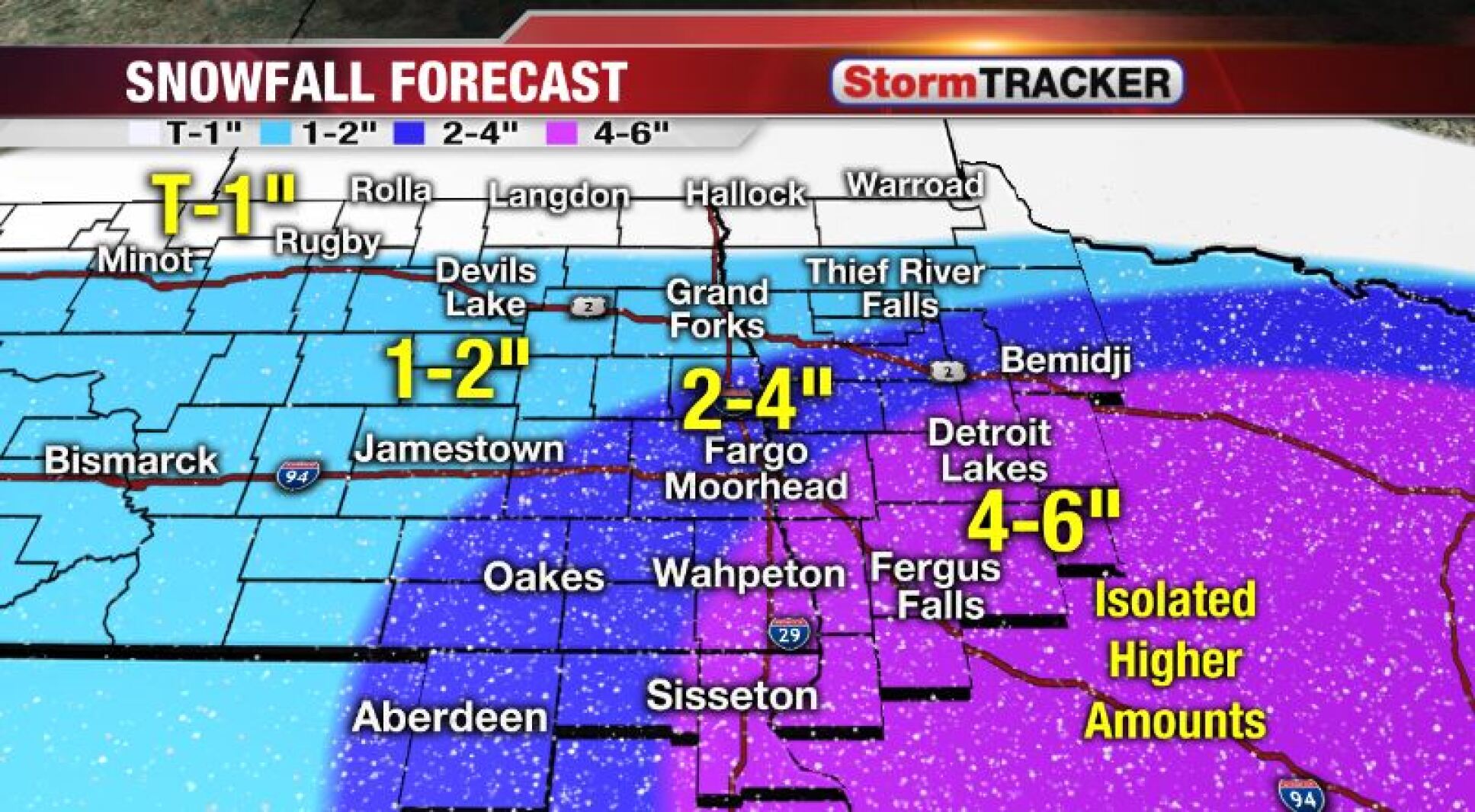 Tracking Snow Monday Morning - Tuesday Morning - InForum | Fargo ...