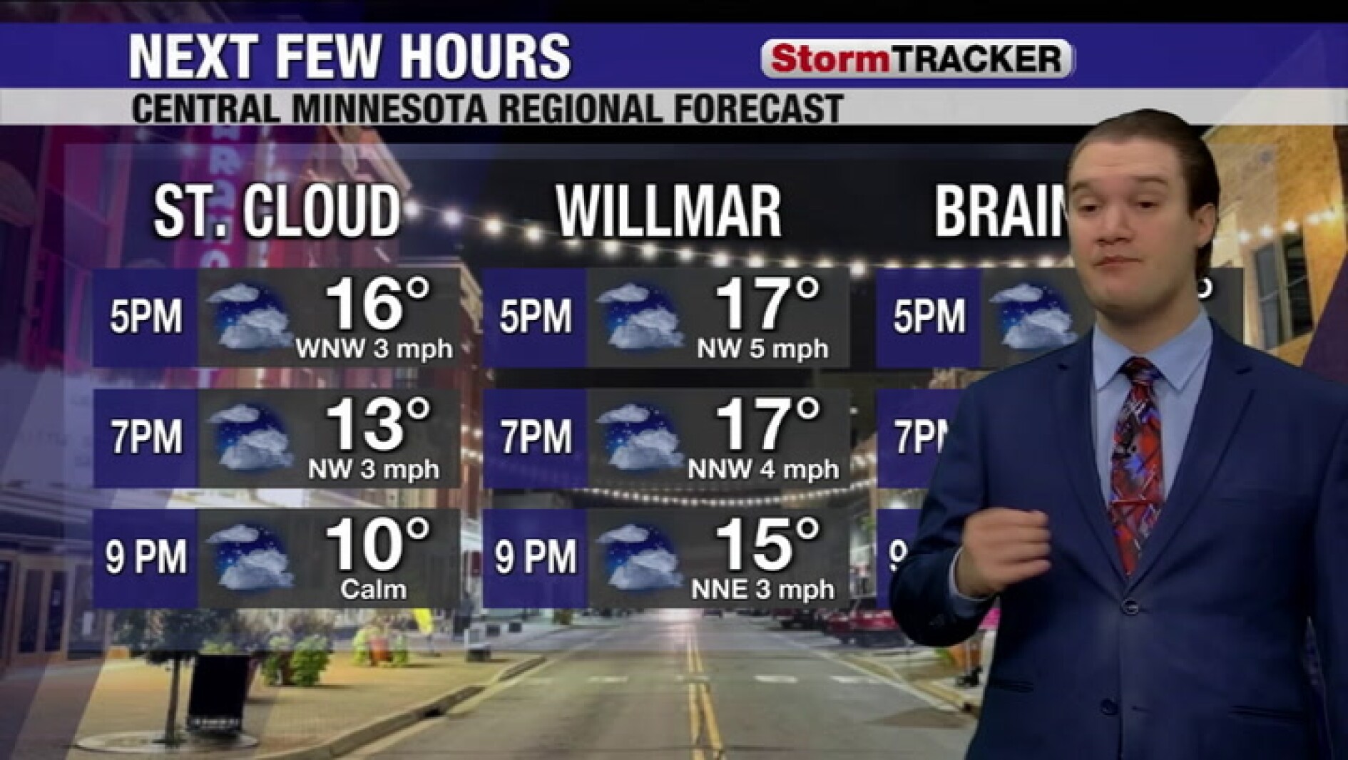 Timing out the chance for some slick spots from a wintry mix tomorrow ...