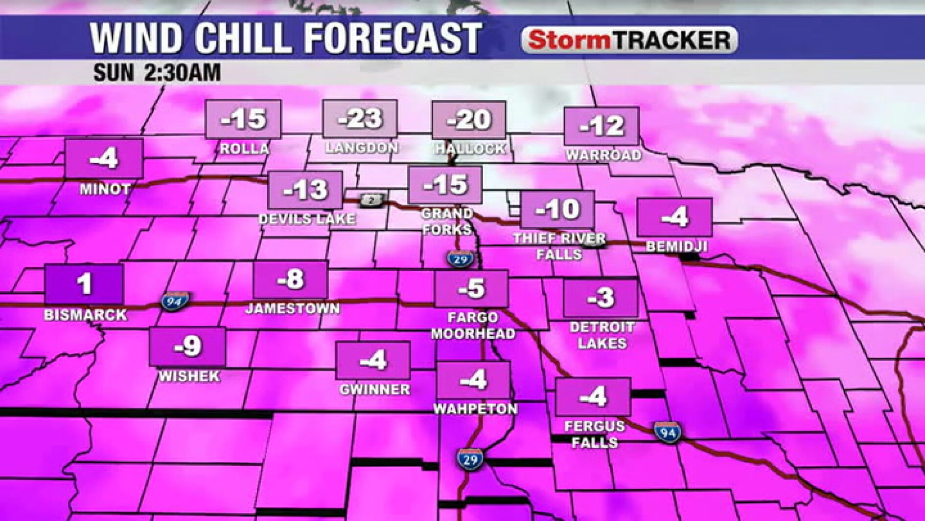 Tracking a cold night ahead, followed by more sunshine for Sunday ...