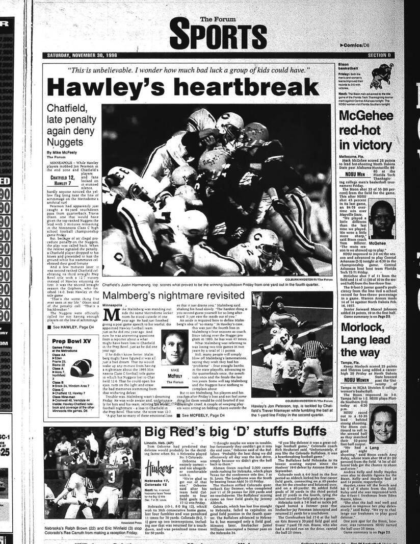 Many In Hawley Still Haunted By Chatfield Game Inforum Fargo