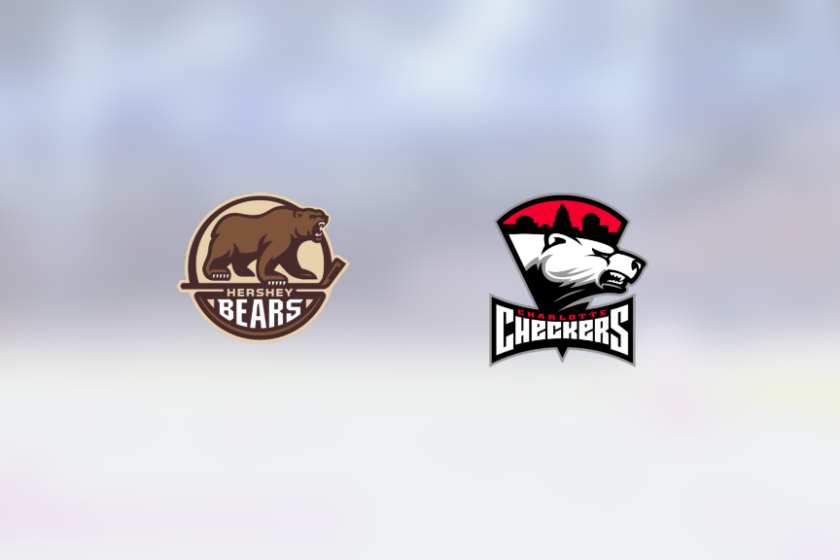 1-0 win for Charlotte Checkers over Hershey Bears – Justin Sourdif was ...