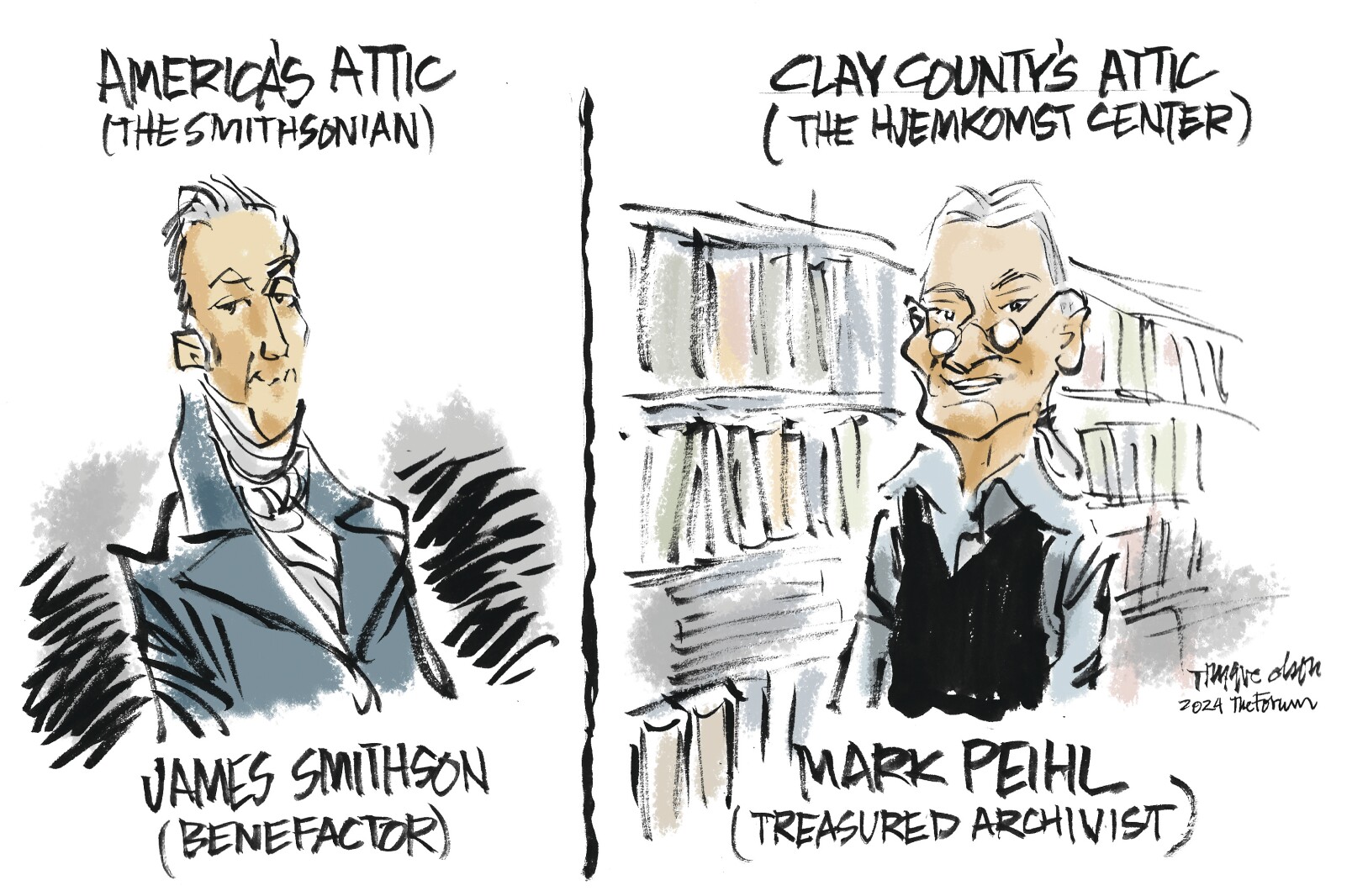 Trygve Olson Cartoon Attic Treasure Inforum Fargo Moorhead And