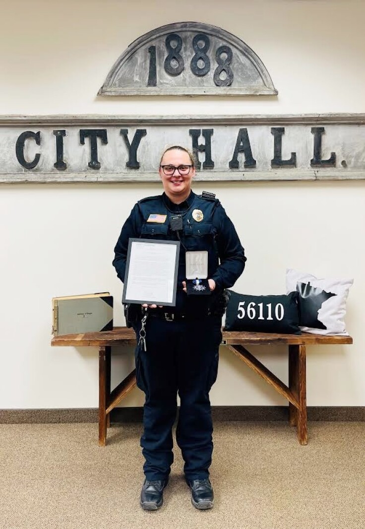 Adrian officer honored with lifesaving award - The Globe | News ...