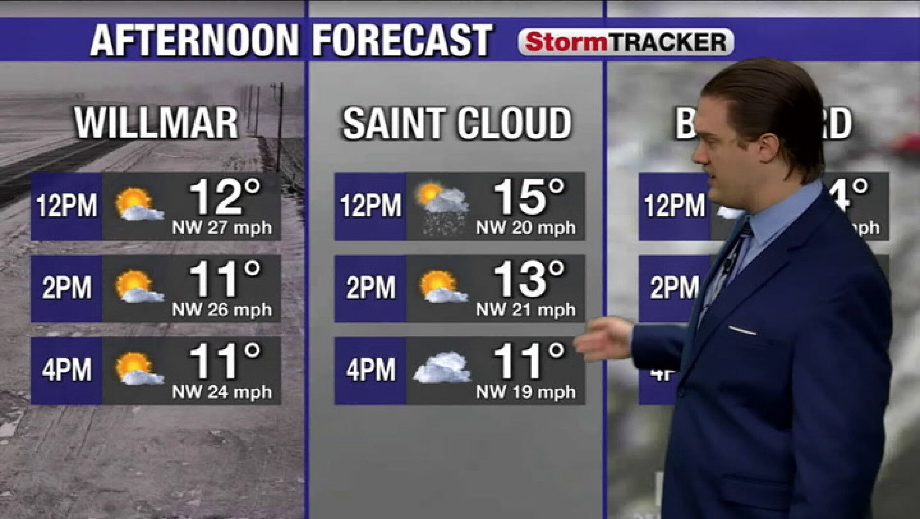 Blowing snow causing low visibility as we head to the afternoon ...