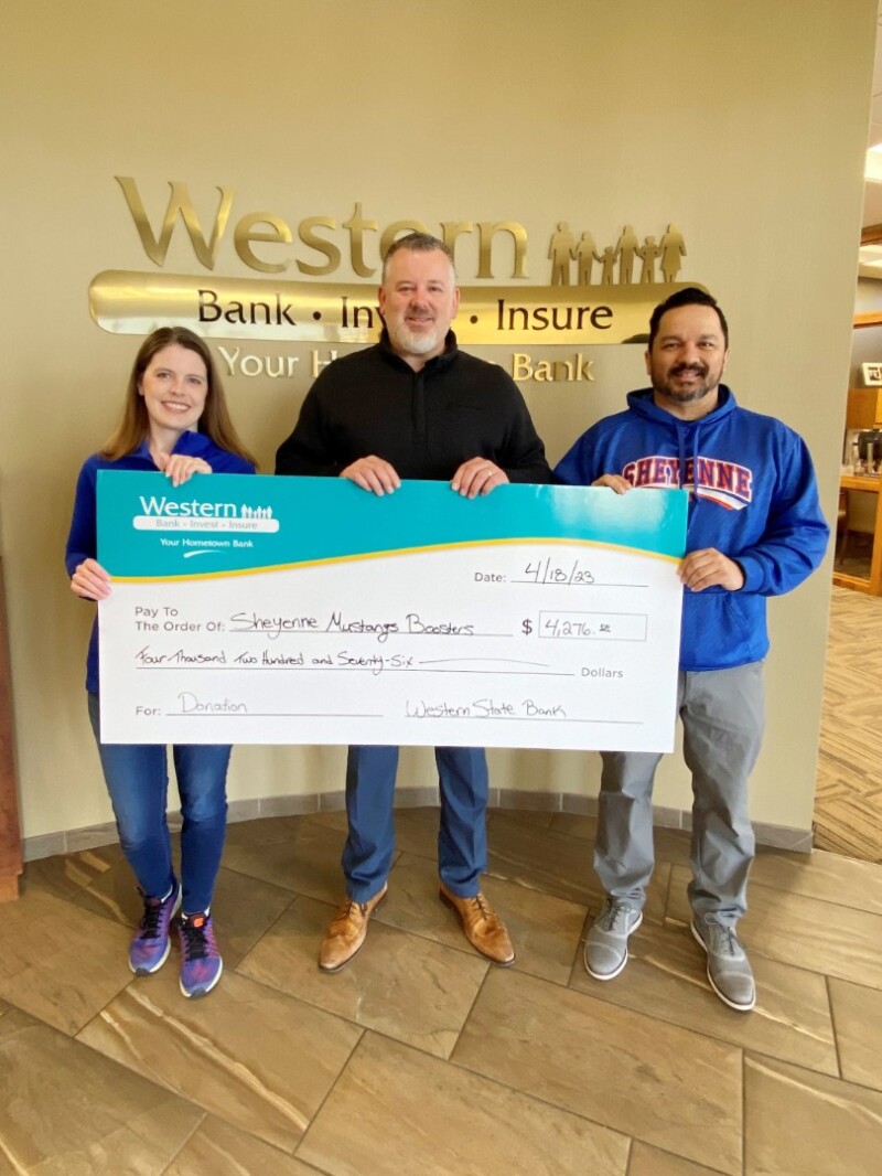 WESTERN STATE BANK DONATES TO SHEYENNE MUSTANGS BOOSTER CLUB - InForum ...