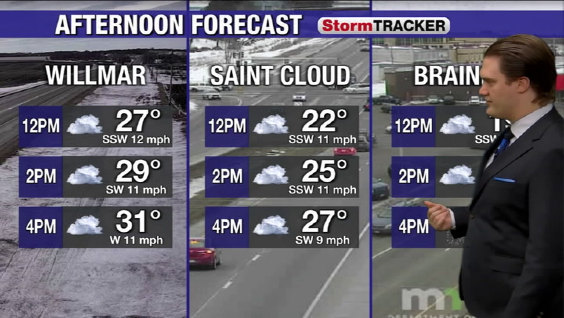 Cloudy and seasonable this afternoon, with snow and blowing snow into ...