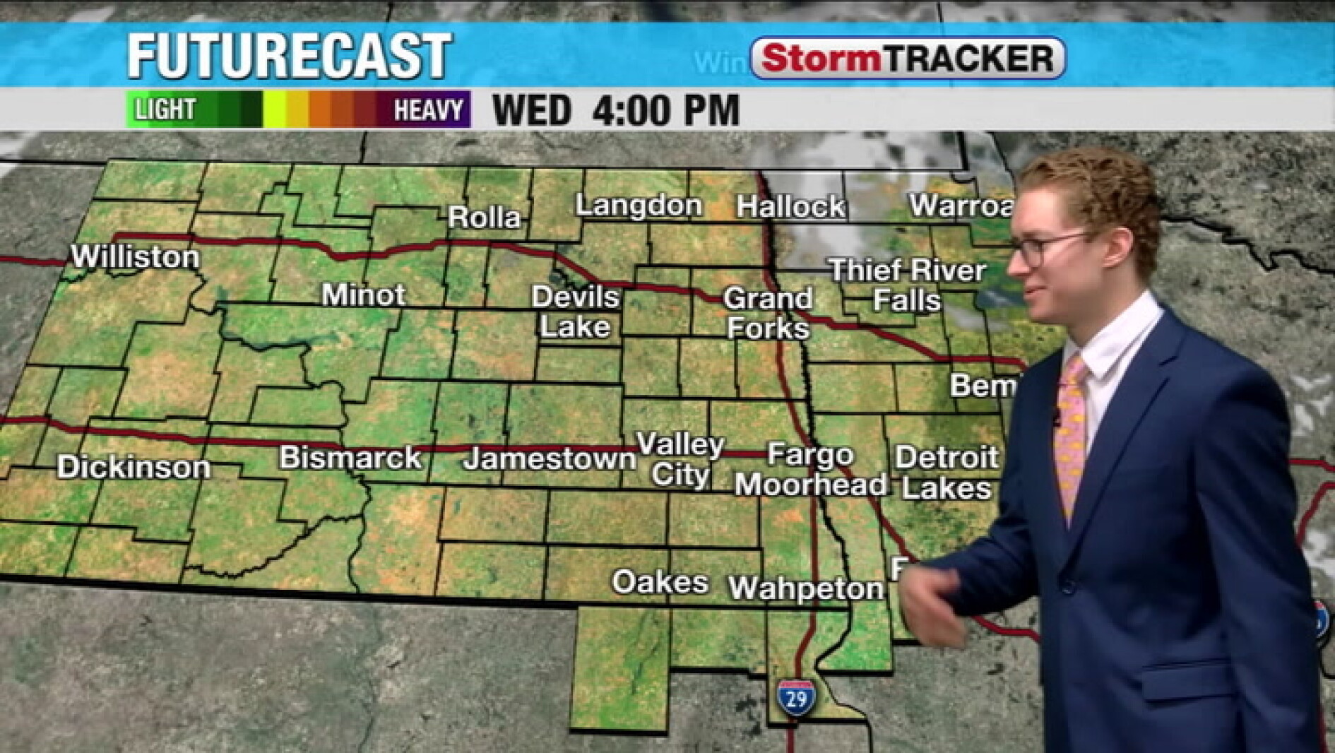 Clear for most this evening, clouds re-entering the region by tomorrow ...